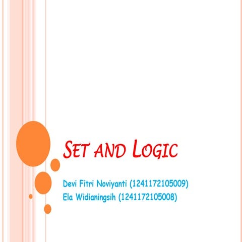 Set and Logic | PPTX