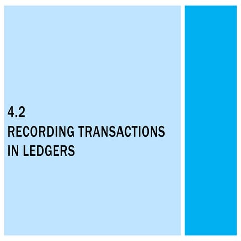 4.2 Recording Transactions in Ledgers | PPT