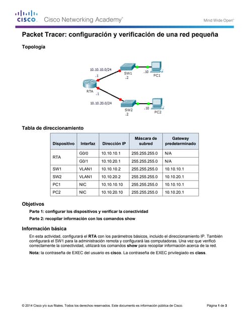 Ejemplo packet tracer | PPT