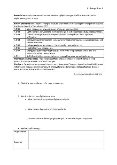 Module 4 energy flow in ecosystems | PDF