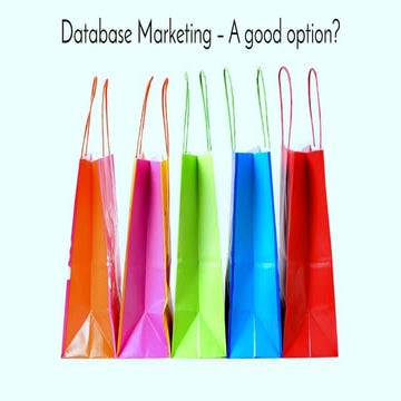 4. what are the pros and cons of database marketing | PDF