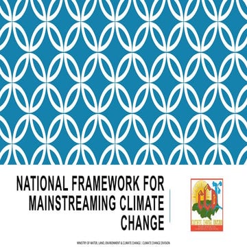 National Framework for Mainstreaming Climate Change | PPT