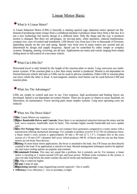 Linear inductor motor modified | PPT