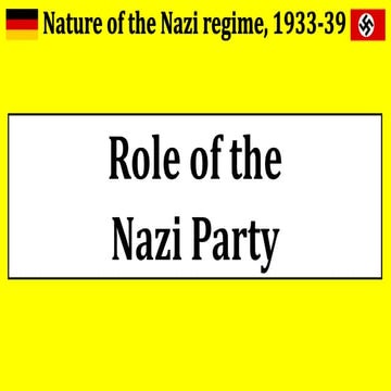 4. role of the nazi party | PPT