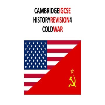 CAMBRIDGE IGCSE HISTORY REVISION 4 - COLD WAR | PPTX