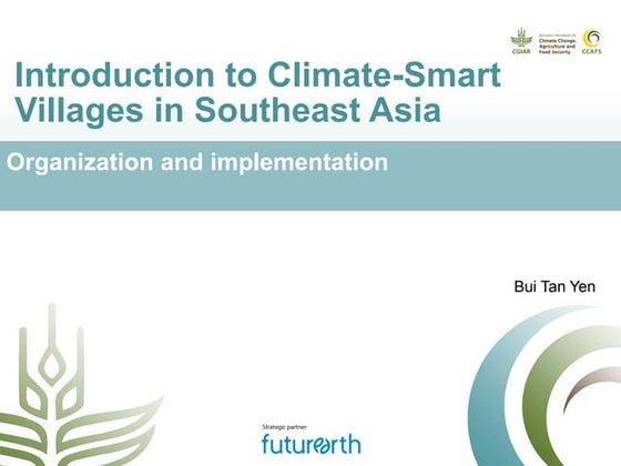 Climate-Smart Agriculture Entry Points | PPT