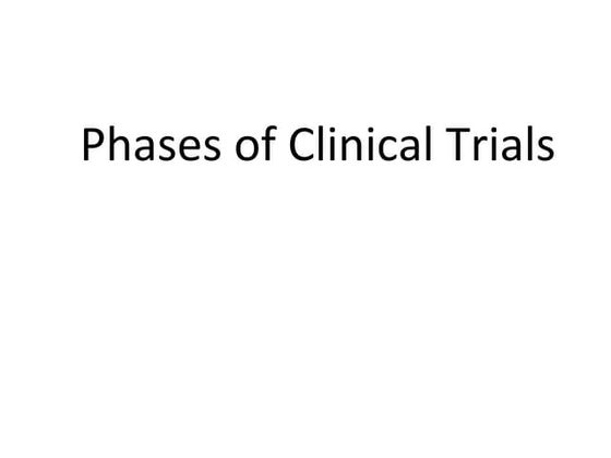 Introduction to Clinical trial | PPTX