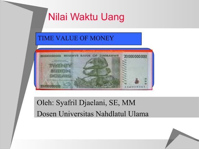 4 time value of money (manajemen keuangan) | PPTX