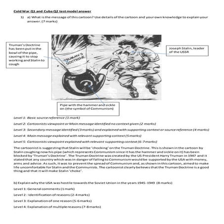 Cold War and Cuba model answers | DOCX