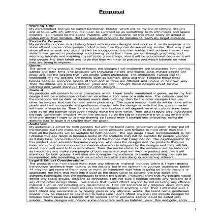 4. proposal (fmp)2 | DOCX | Content Production | Hobbies & Interests