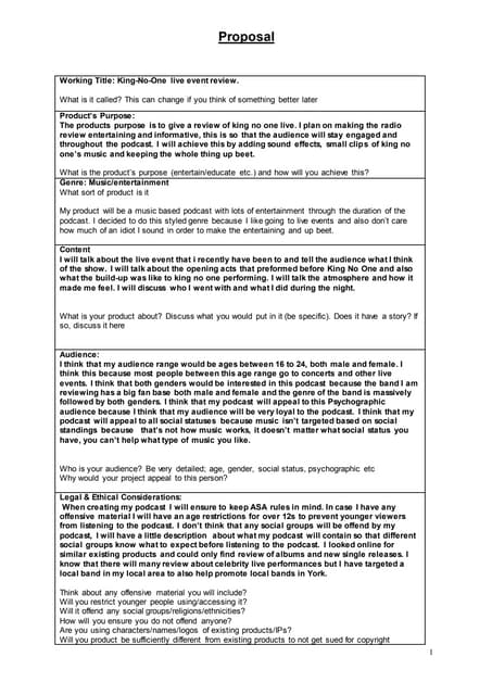 Proposal (Audio) | PDF