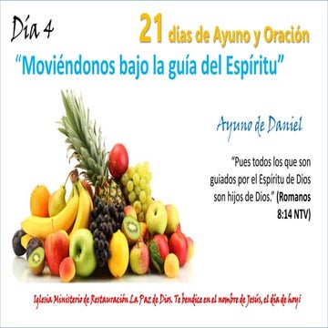 4 DIA DEL AYUNO Y ORACION- MINISTERIO DE RESTAURACIÓN LA PAZ DE DIOS | PDF
