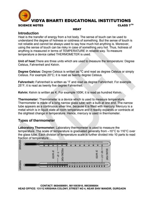 Chapter - 4, Heat, Science, Class 7 | PDF