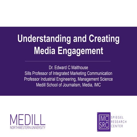 Understanding and creating media engagement | PPT