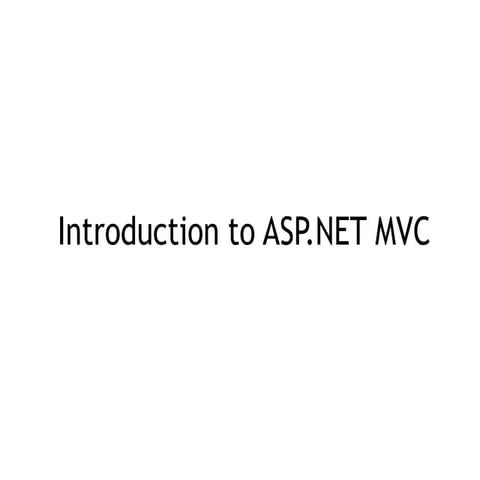 4 Introduction To Aspnet Mvc Part I Ppt 4610