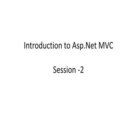 4 Introduction To Aspnet Mvc Part Ii Ppt 4769