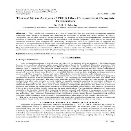 4.thermal stress analysis of peek fiber composites at cryogenic ...