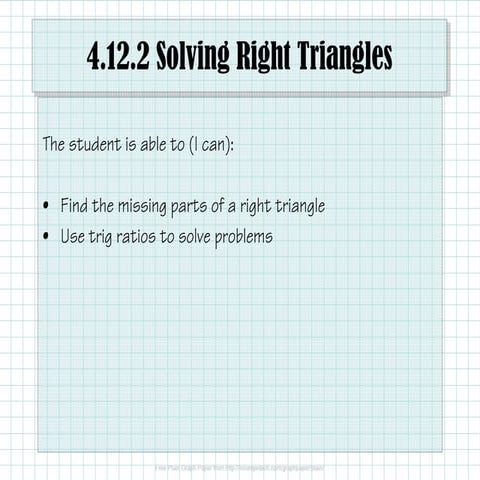 Quarter 4 2 Solving Right Triangles Pptx