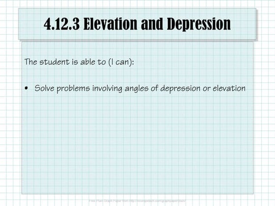 12. Angle of Elevation & Depression.pptx | Geography | Science