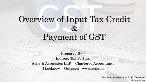 GST - INPUT TAX | PPT