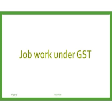 4. job work under gst | PDF