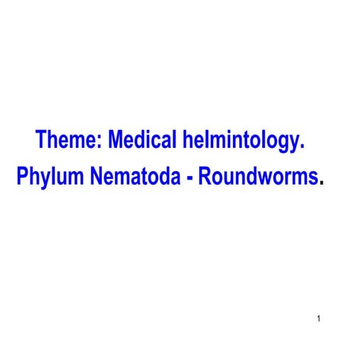 Phylum Nematoda. Roundworms | PPT