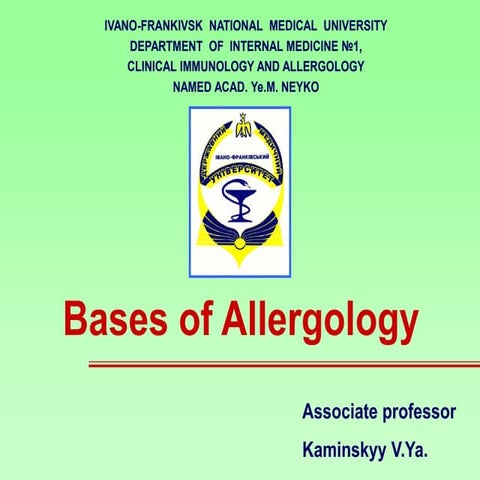 Bases of Allergology | PDF
