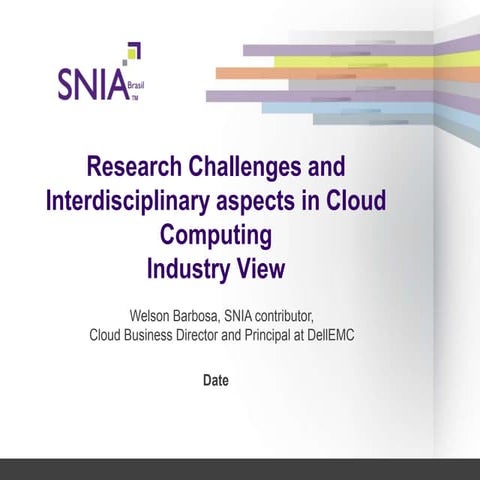 Research Challenges and Interdisciplinary aspects in Cloud Computing ...