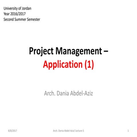 4. project management – application (1) | PPT