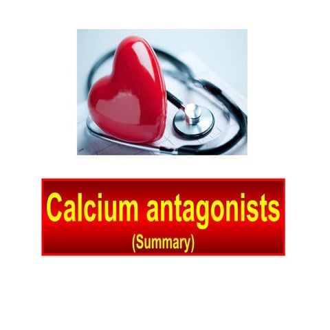 Calcium Antagonist | PPT