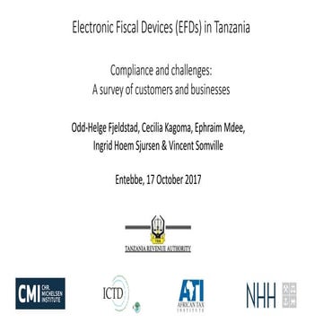 Electronic Fiscal Devices (EFDs) in Tanzania, Compliance and Challenges ...