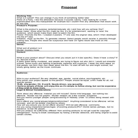 Film proposal | DOCX