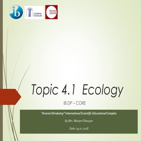 Topic 4.1 species, communities and ecosystems | PPT