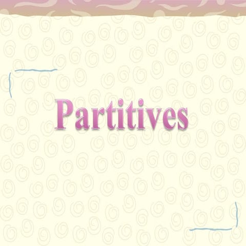Partitives | PPT