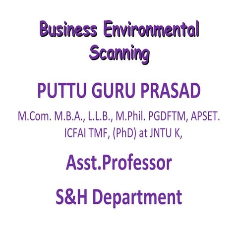 Environmental Scanning Process Pptx