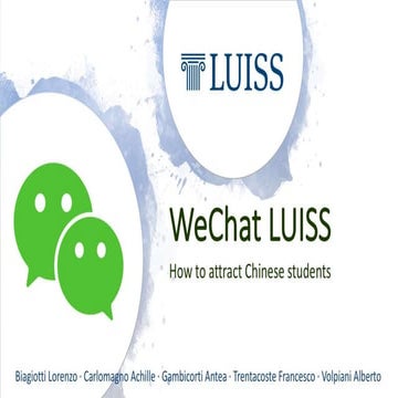 WeChat: How to attract Chinese students | PPTX