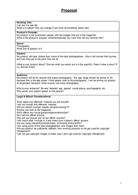 4. FMP Proposal | PDF