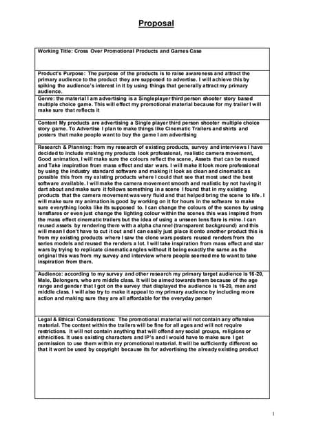 L2 final major project proposal form | PDF