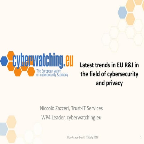 Cyberwatching - Niccolo Zazzeri | PPT