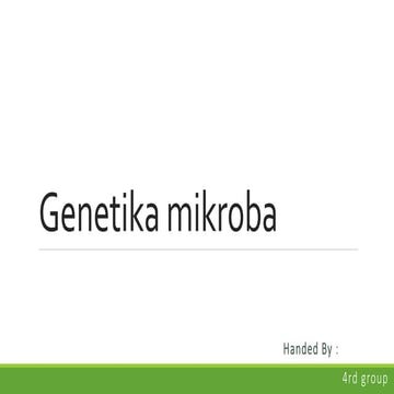 Genetika Mikroba | PPTX