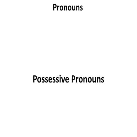 Pronouns in ASL --singular & plural; regular & possessive | PPTX