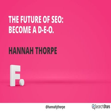 Searchstars 2018: Hannah Thorpe - Found | PPT