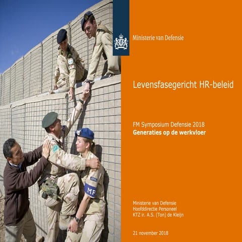 Presentatie Op levensfase gericht HR-beleid van de Kleijn [Defensie] | PDF