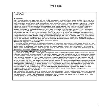 4. proposal(1) | DOCX | Video Game Genres | Video Gaming