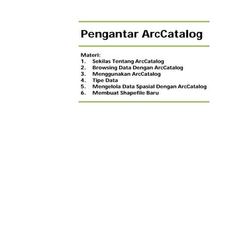 Pengantar ArcCatalog | PDF