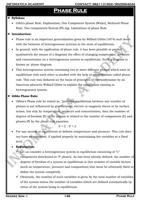 The phase rule | PPT