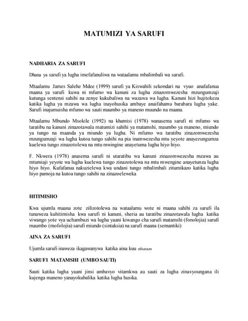 Lahaja za kiswahili kwa ujumla | PDF