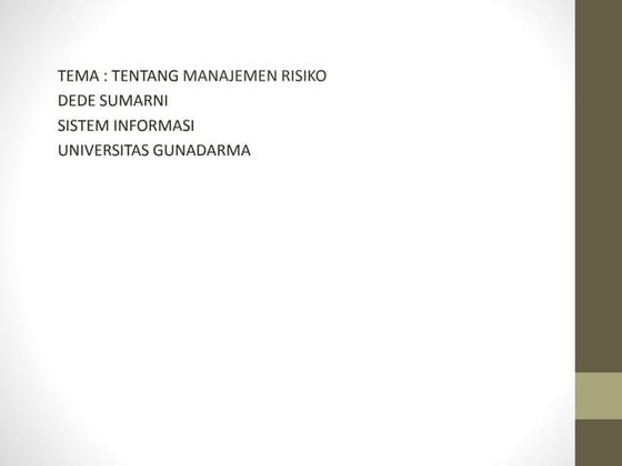 Model Tiga Lini (Three Lines Model) Tata Kelola RISIKO _Training "RISK ...