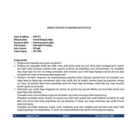 4. format penentuan kkm | DOCX