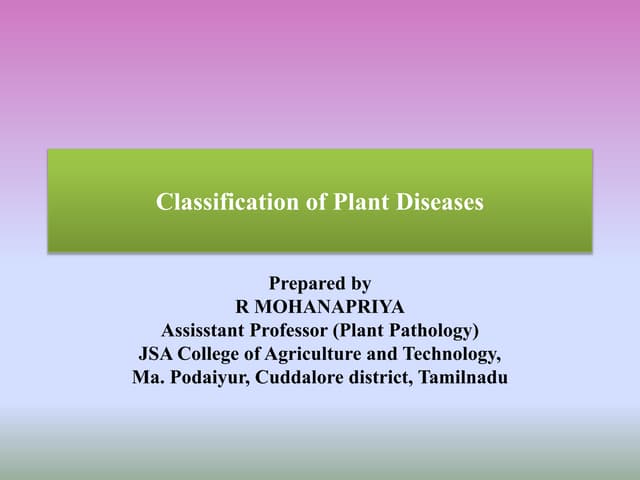 Importance of plant diseases | PPTX